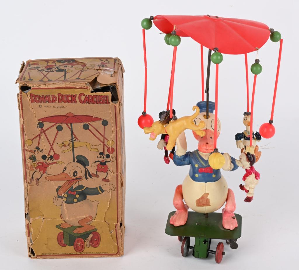 Celluloid DONALD DUCK CAROUSEL w/BOX - Apr 30, 2016 | Milestone ...
