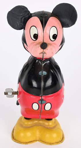 Linemar Tin Windup Whirl Tail Mickey Mouse