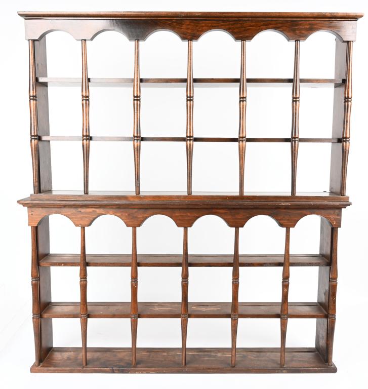 For Auction: 2- VINTAGE BARBER SHOP SHAVING MUG RACKS (#0079A) on Jun ...