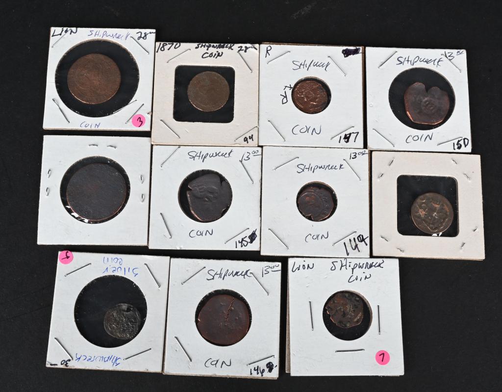 For Auction: 11- SHIP WRECK SALVAGE COINS (#0617) on Jun 05, 2021 ...