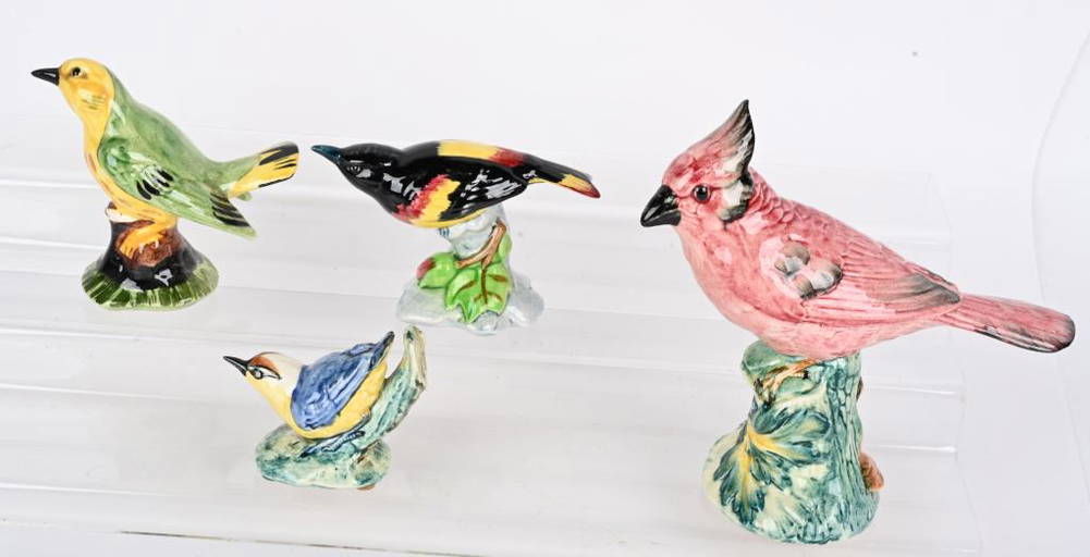 4 Vintage Stangl Pottery Birds