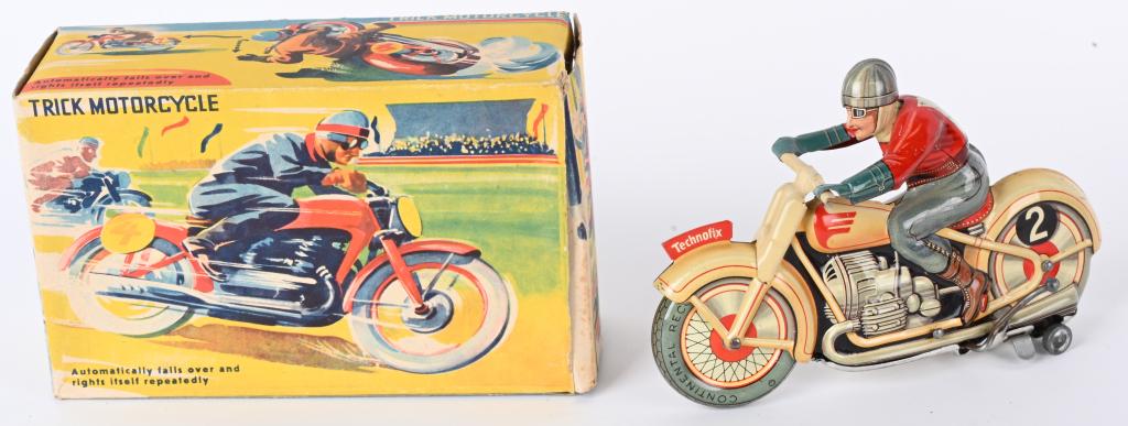 Us Zone Technofix Tin Windup Motorcycle W/ Box
