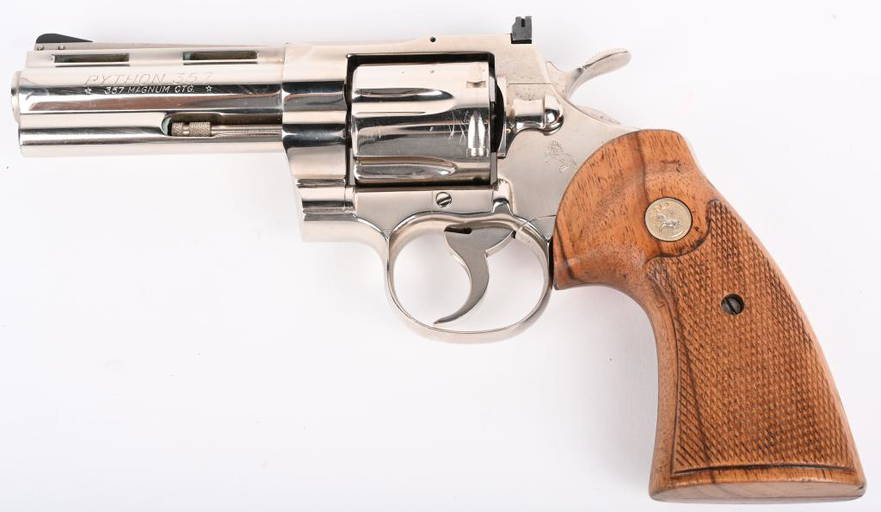 FACTORY NICKEL COLT PYTHON REVOLVER - Oct 23, 2021 | Milestone Auctions ...