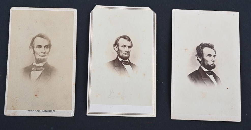 3 Abraham Lincoln Cdv's