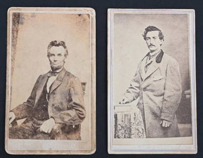 Two John Wilkes Booth Cdvs