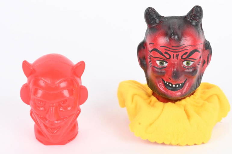 Composition Devil Head & Candy Container