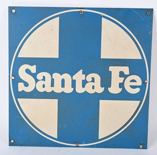 SANTA FE RAILROAD SIGN (#0410) on Oct 30, 2021 | Milestone Auctions in OH