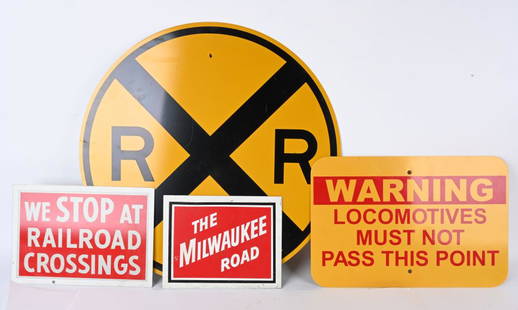 Round Railroad Crossing Sign