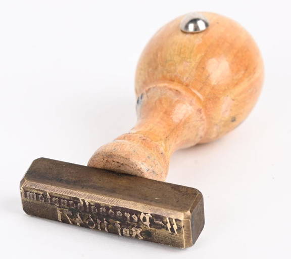 Wwii Nazi German Ss Document Stamp Ww2