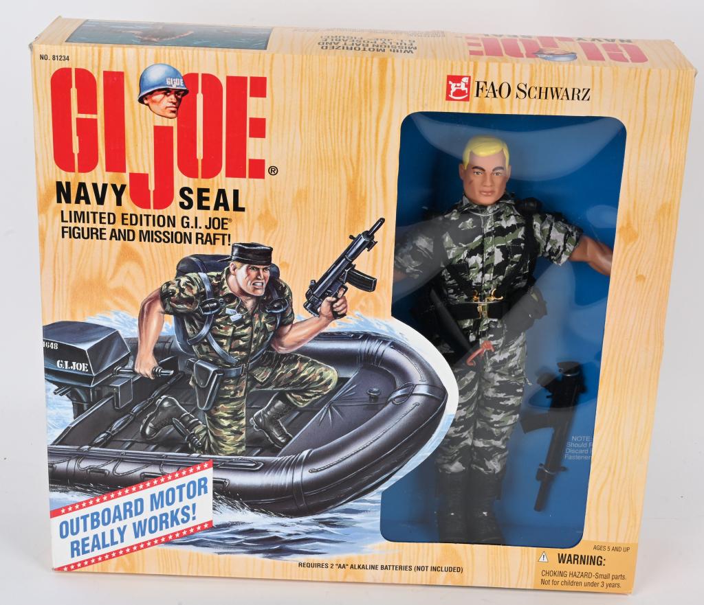 Fao Schwartz Gi Joe Navy Seal & Raft Mib