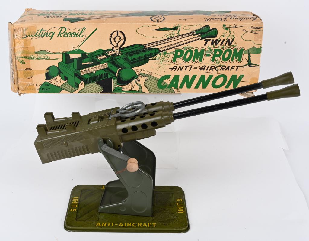 Marx Pom Pom Anti Aircraft Cannon W/ Box