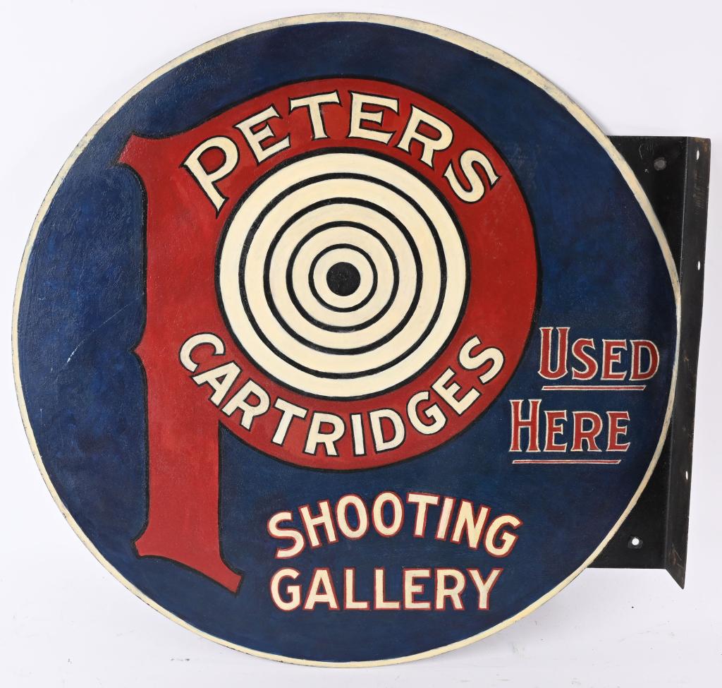 Peters Cartridges Used Here Shooting Gallery Sign