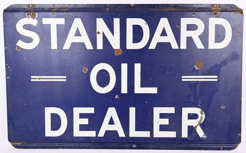 Standard Burner Oil Dealer Porcelain Sign
