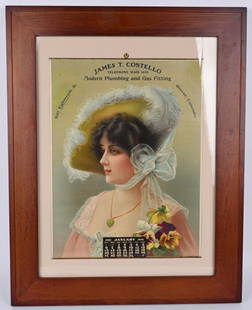 Professionally Framed Peters 1936 Full Calendar