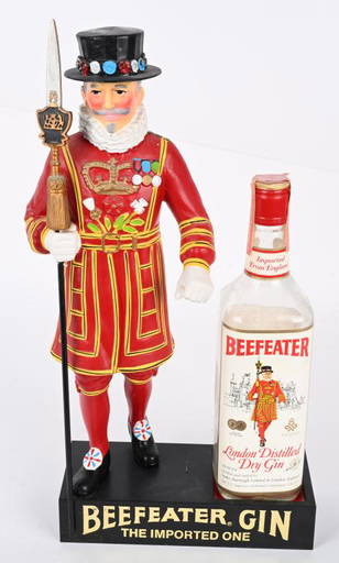 Beefeater Gin Advertising Figure & Bottle