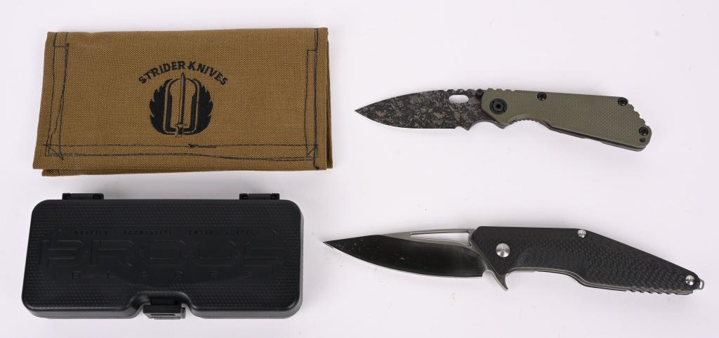 Lot Of 2 Strider Custom And Brous Custom Folders