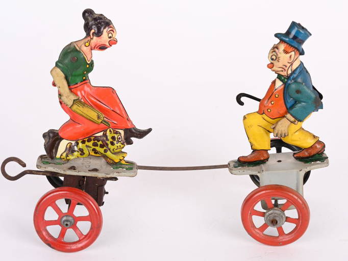 Nifty Tin Windup Maggie & Jiggs Platform Toy Nifty Tin Windup Maggie & Jiggs Platform Toy