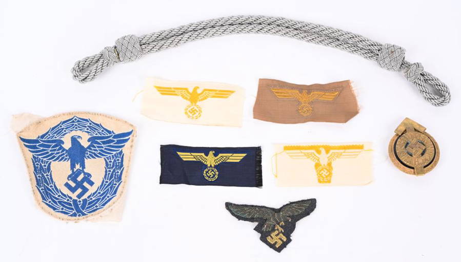 Wwii Nazi German Repro Insignia Medal Lot Sa Hj Po