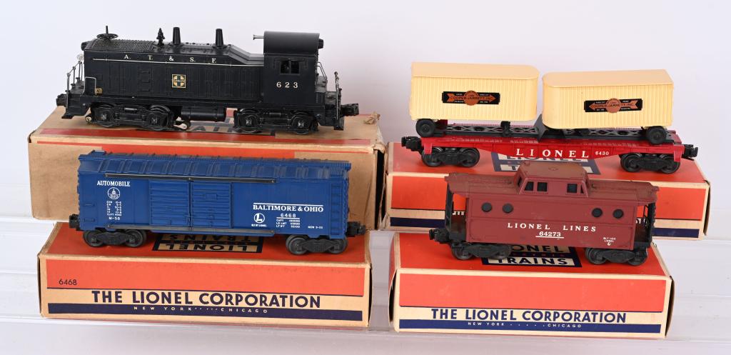 Lionel 623 Switcher & Cars W/ Boxes