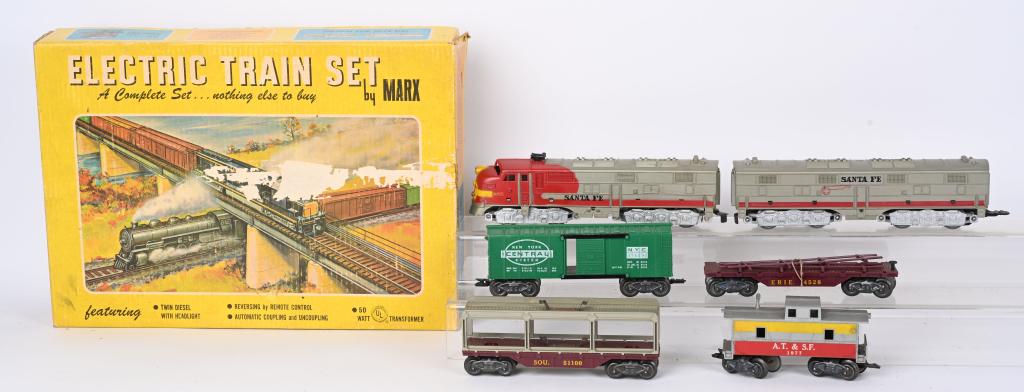 MARX SANTA FE DIESEL No. 41821 TRAIN SET w/BOX (#0368) on May 21, 2022 ...
