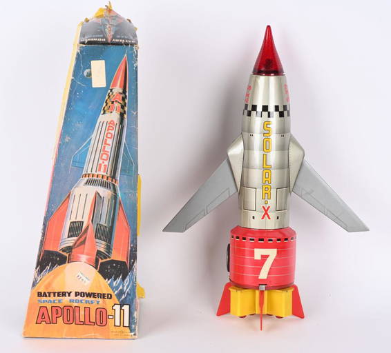 Japan Battery Op Apollo 11 Space Rocket W/ Box