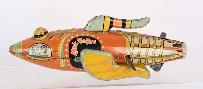 Marx Tin Windup Buck Rogers Rocket Ship W/ Box