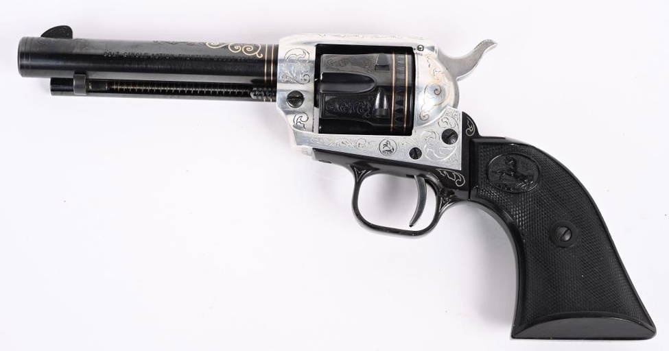 Engraved Gold Inlay Colt Frontier Scout Revolver