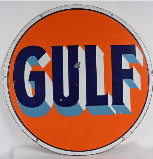 42" GULF BABY BLUE LETTERS DS PORCELAIN SIGN (#0094A) on Jul 16, 2022 ...
