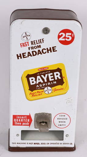 25c BAYER ASPRINE VENDING MACHINE (#0288) on Jul 16, 2022 | Milestone ...