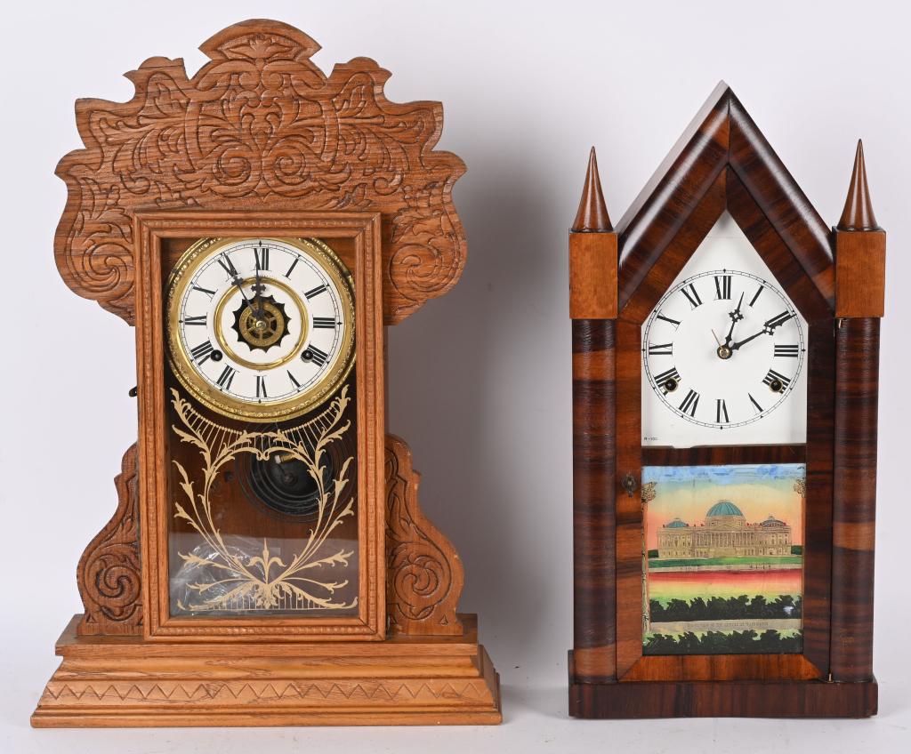 2- ANTIQUE SHELF CLOCKS (#0341) on Jul 16, 2022 | Milestone Auctions in OH