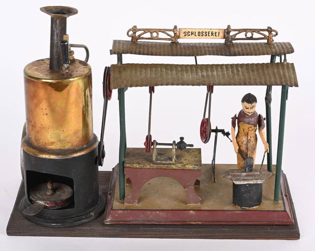 German Steam Engine With Metal Shop