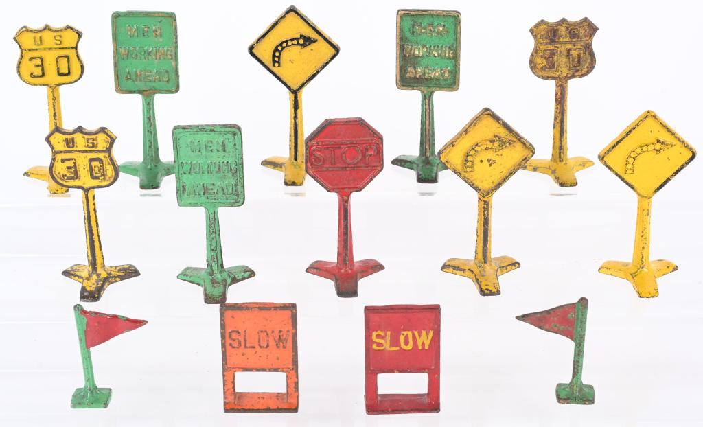 14 Arcade Cast Iron Road Signs