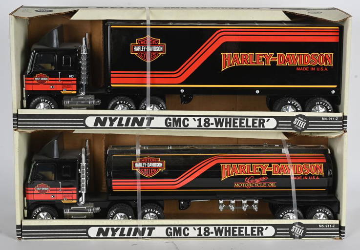 2 Nylint Harley Davidson Semi Trucks Mib