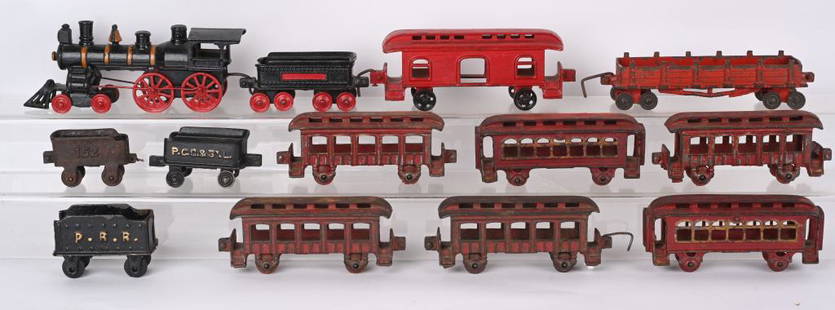 Large Wilkins Cast Iron Train Locomotive & Tender