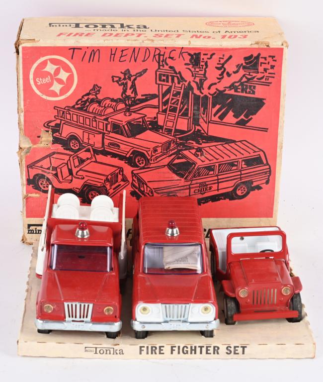 TONKA #103 FIRE DEPT SET w/ BOX - Sep 24, 2022 | Milestone Auctions in OH