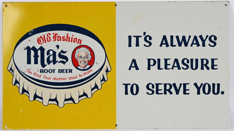 Ma's Root Beer Tin Sign