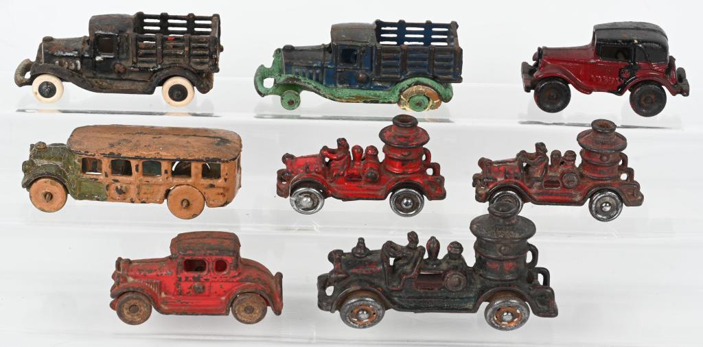 8- CAST IRON TOY CARS & TRUCKS (#0580C) on Jan 07, 2023 | Milestone ...
