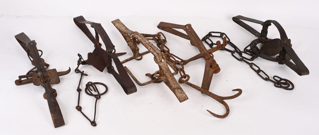 LOT (5) 19TH CENTURY FUR TRAPS (#0789B) on Jan 14, 2023 | Milestone ...