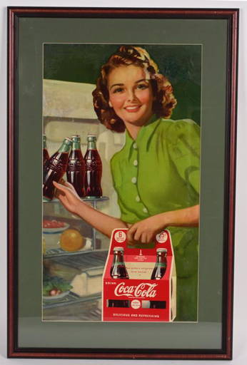 Drink Coca Cola Cardboard Advertising Sign
