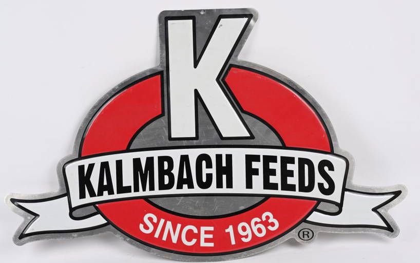 KALMBACH FEEDS EMBOSSED TIN SIGN (#0198) on Feb 11, 2023 | Milestone ...