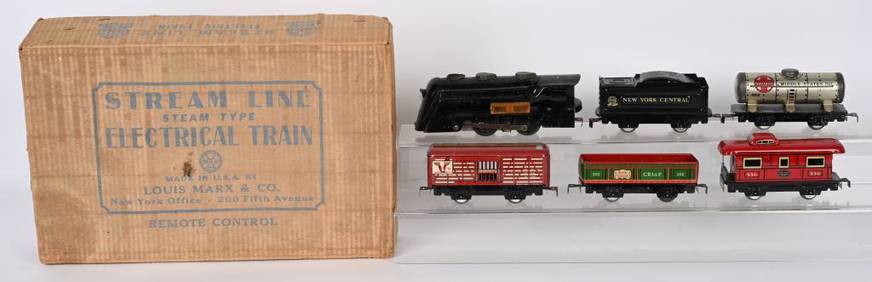 Marx 3987 Electric Train Set In Ob, Nyc Streamline