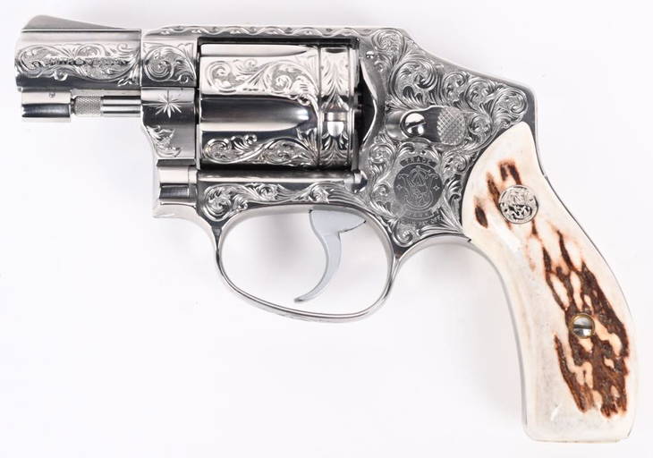 Engraved Smith Wesson Model 64 Revolver