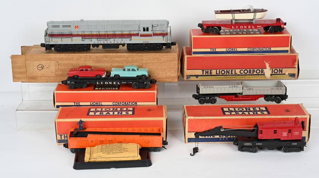 Lionel 2321 Lackawanna Fm Train Master & Cars