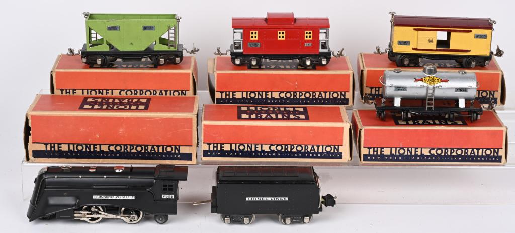 Lionel 265e Locomotive & 265t Tender & 4 Cars