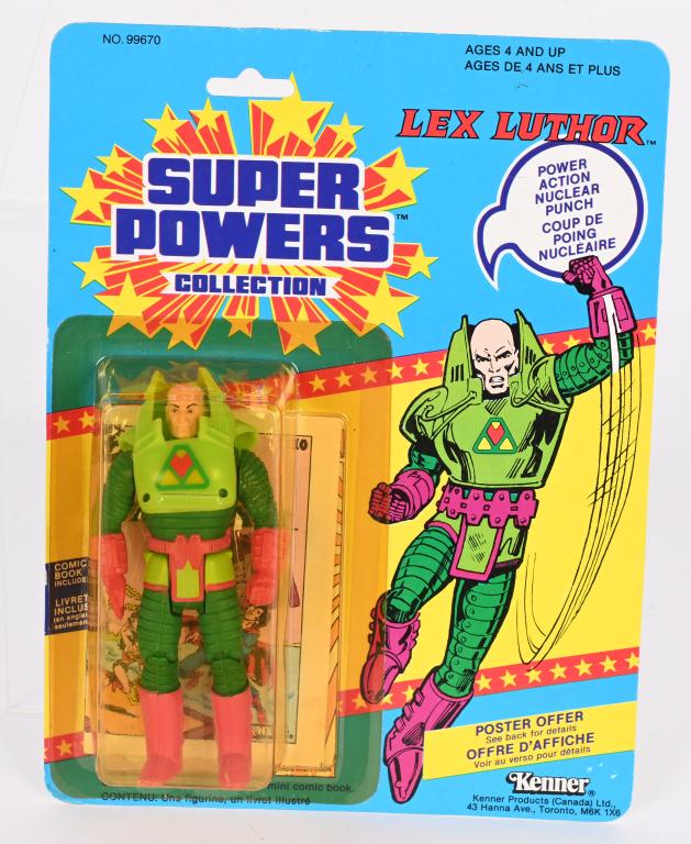 1984 Kenner Super Powers Lex Luthor 12 Back Moc