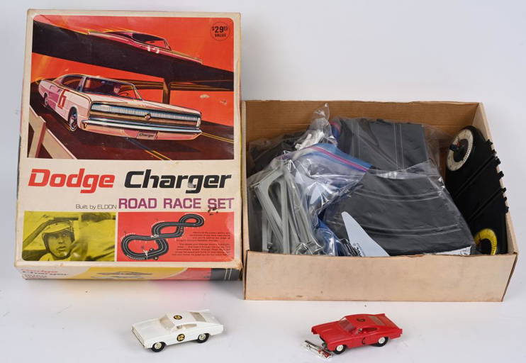 Eldon Dodge Charger Road Race Set W/ Box