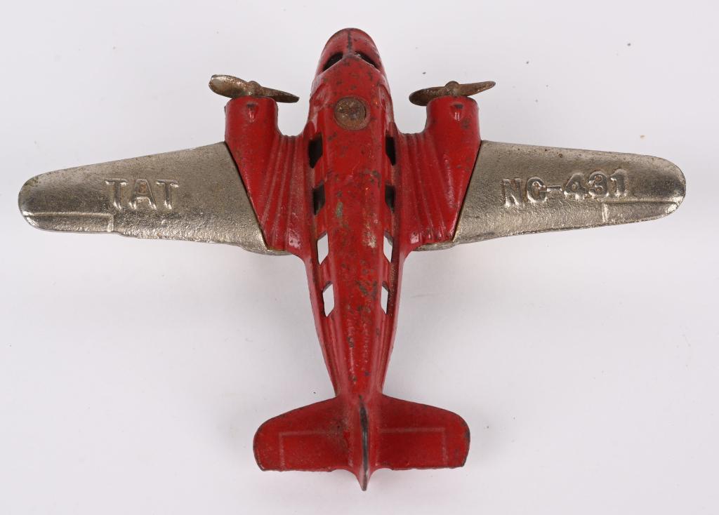 Hubley Cast Iron Tat Airplane