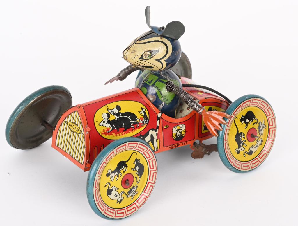 Ingap Tin Windup Topoliono Mouse Car Auction