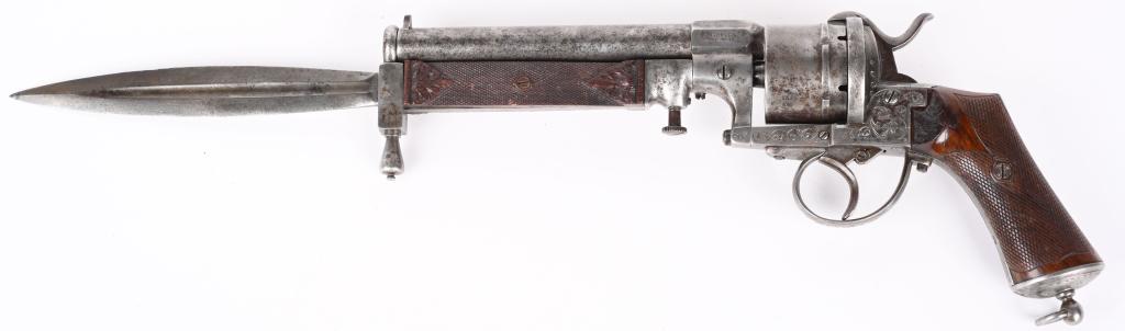 Rare Lefaucheux Dagger Bayonet Pinfire Revolver Auction