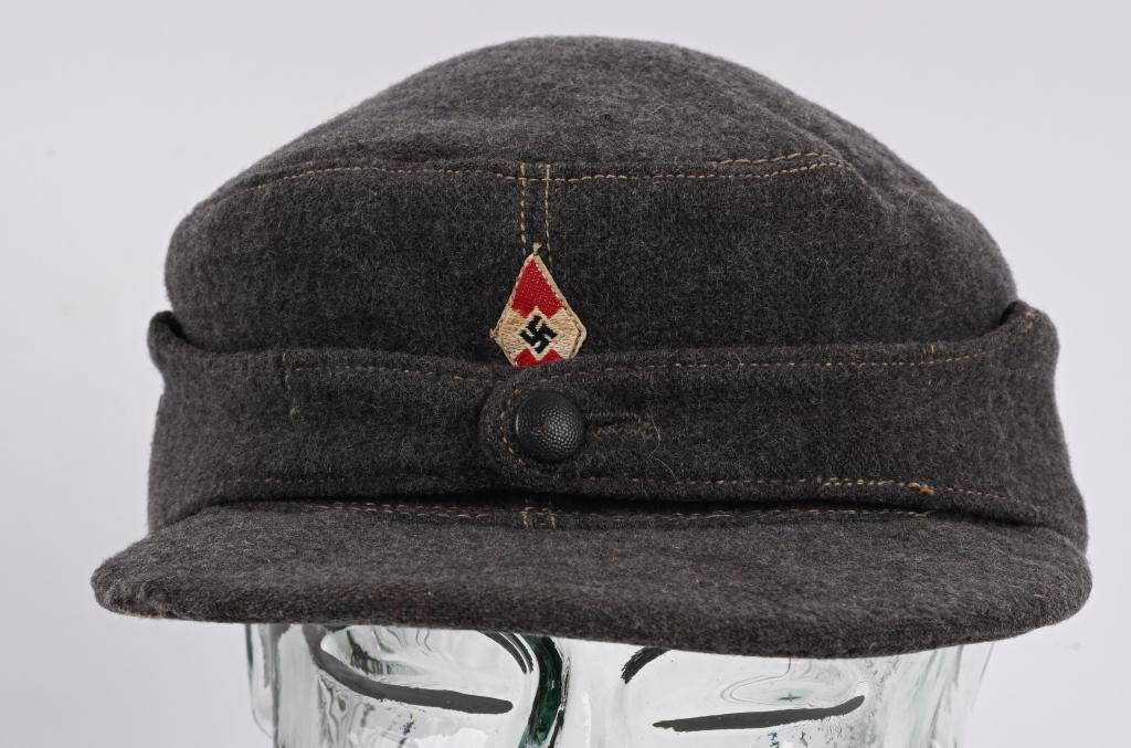 Wwii Nazi Hj Hitler Youth Flak Helper's Field Cap Auction